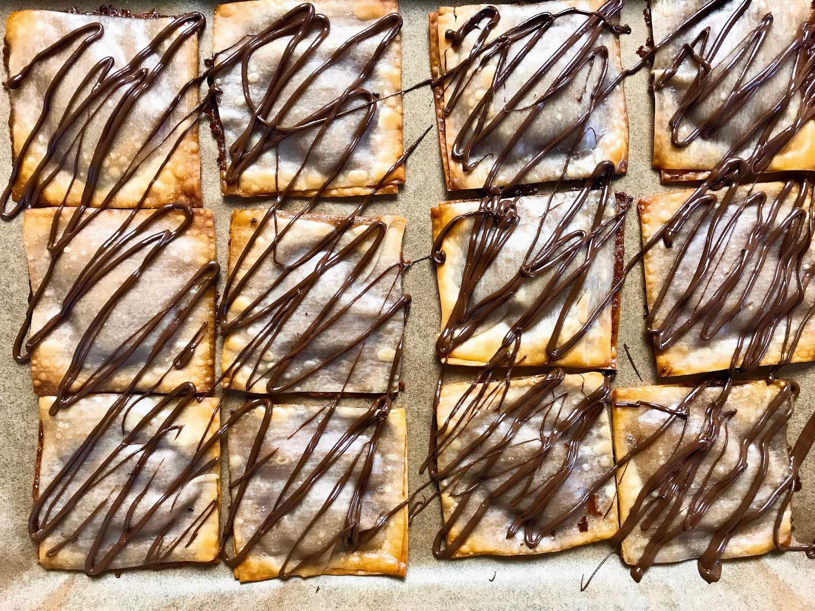 Toasted Nutella Ravioli with Mascarpone and Chocolate