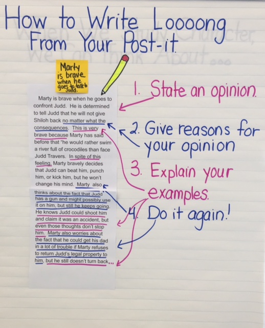 ELA Anchor Charts How To Write Long From A Post It ela-anchor-charts-how-to-write-long-from-a-post-it