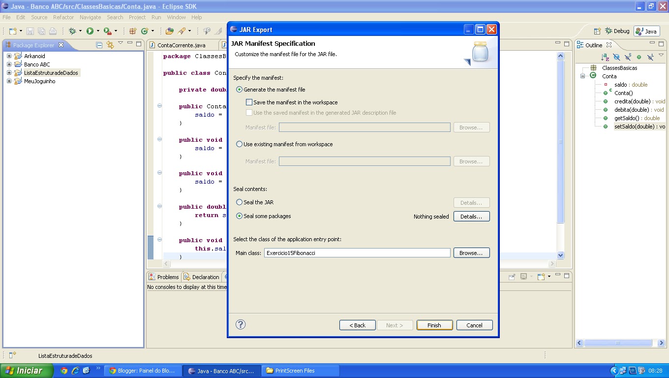 Programadores de Coputador: Java Tutoriais - Criação de biblioteca .JAR