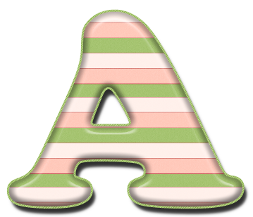 Abecedario con Rayas Horizontales. Alphabet with Horizontal Stripes ...