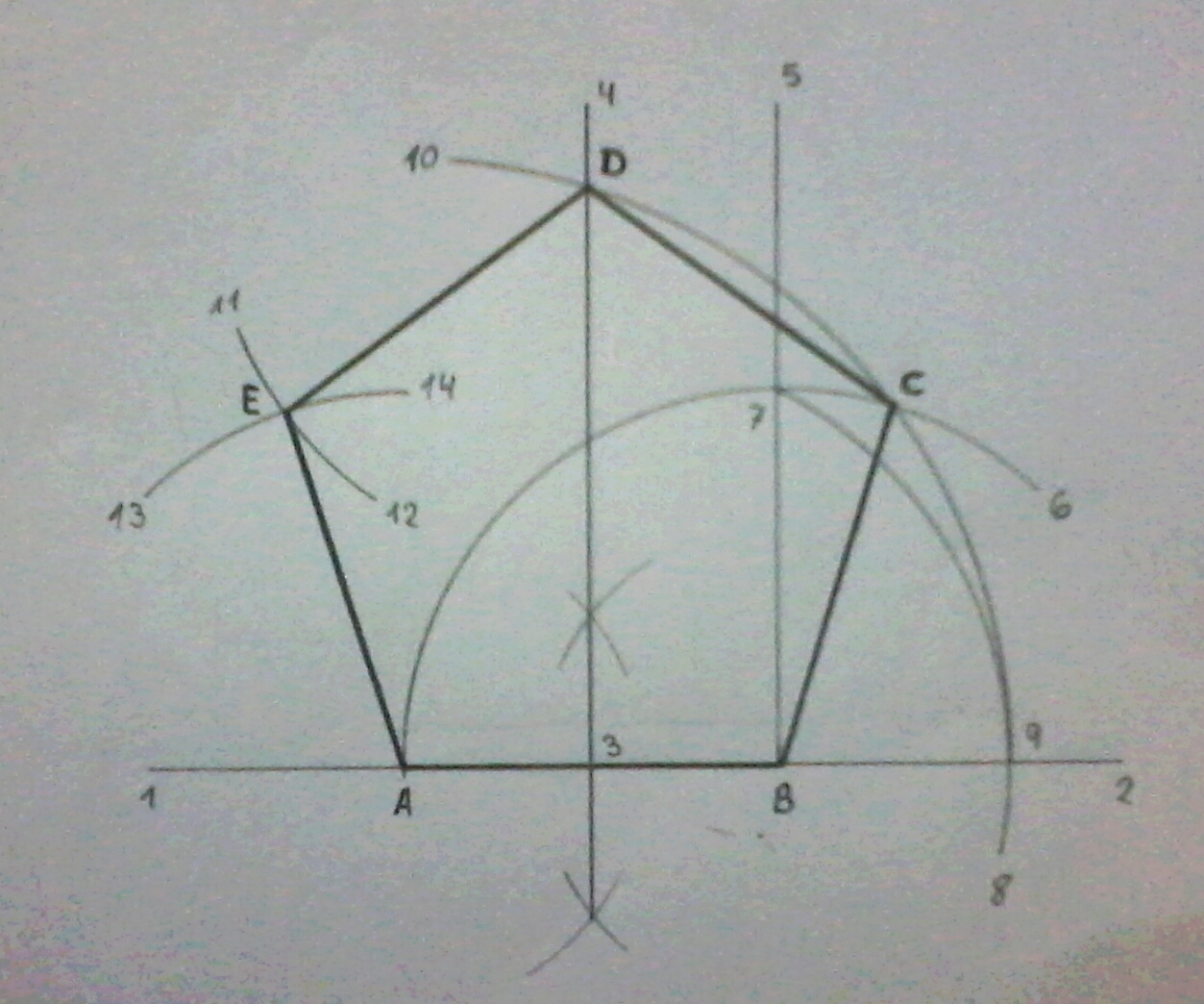 EJERCICIOS BÁSICOS N° 7 (DIBUJAR UN PENTÁGONO REGULAR) ~ DRAGON NARANJA 777