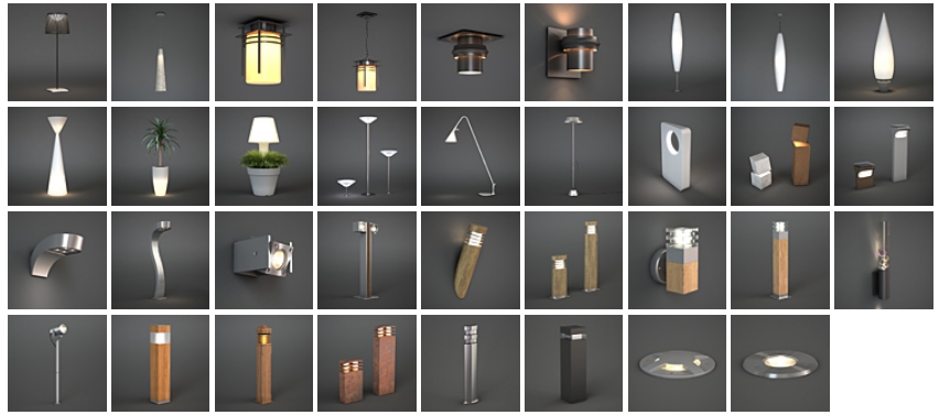 Buy 3ds Max V-ray Archmodels of Wall , Floor And Ceiling lamps with ...
