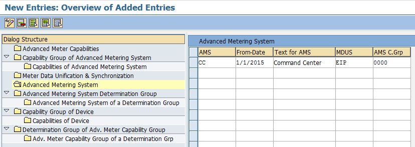 SAP ISU ABAP: AMI: Step 4: Advance Metering System (AMS)