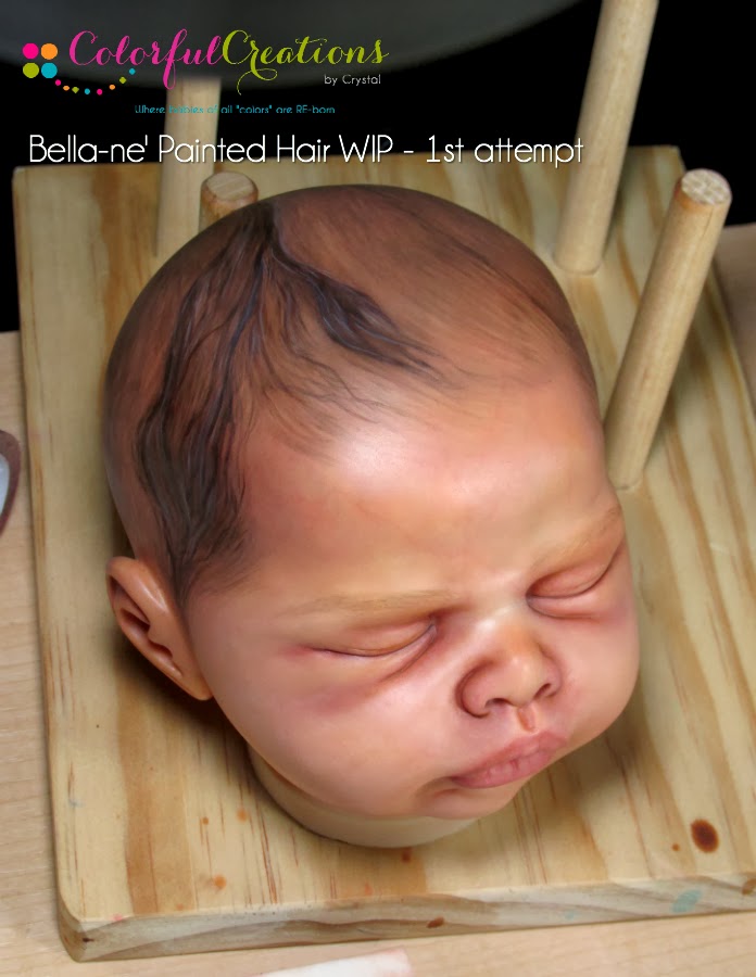 Yayyy! My first attempt at real painted hair. WIP | Colorful Creations ...