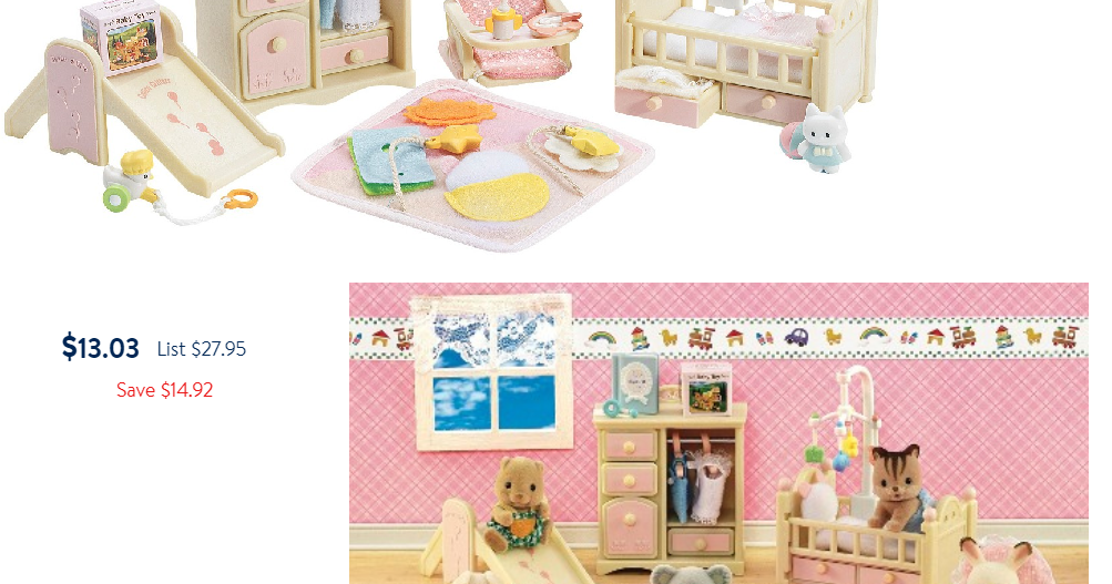 Calico Critters Baby's Nursery Set $13.03 (Reg $27.99) + Free Shipping ...
