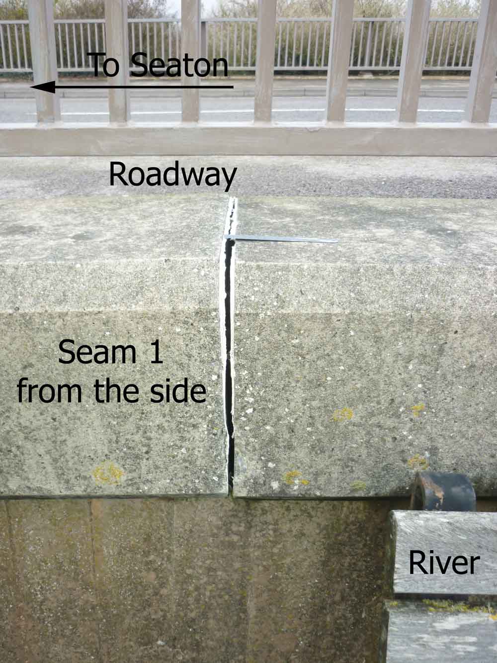 Tescowatch Seaton: Open Seams in Axe River Bridge