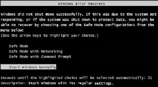 Mengatasi Windows Error Recovery - Eligible For You