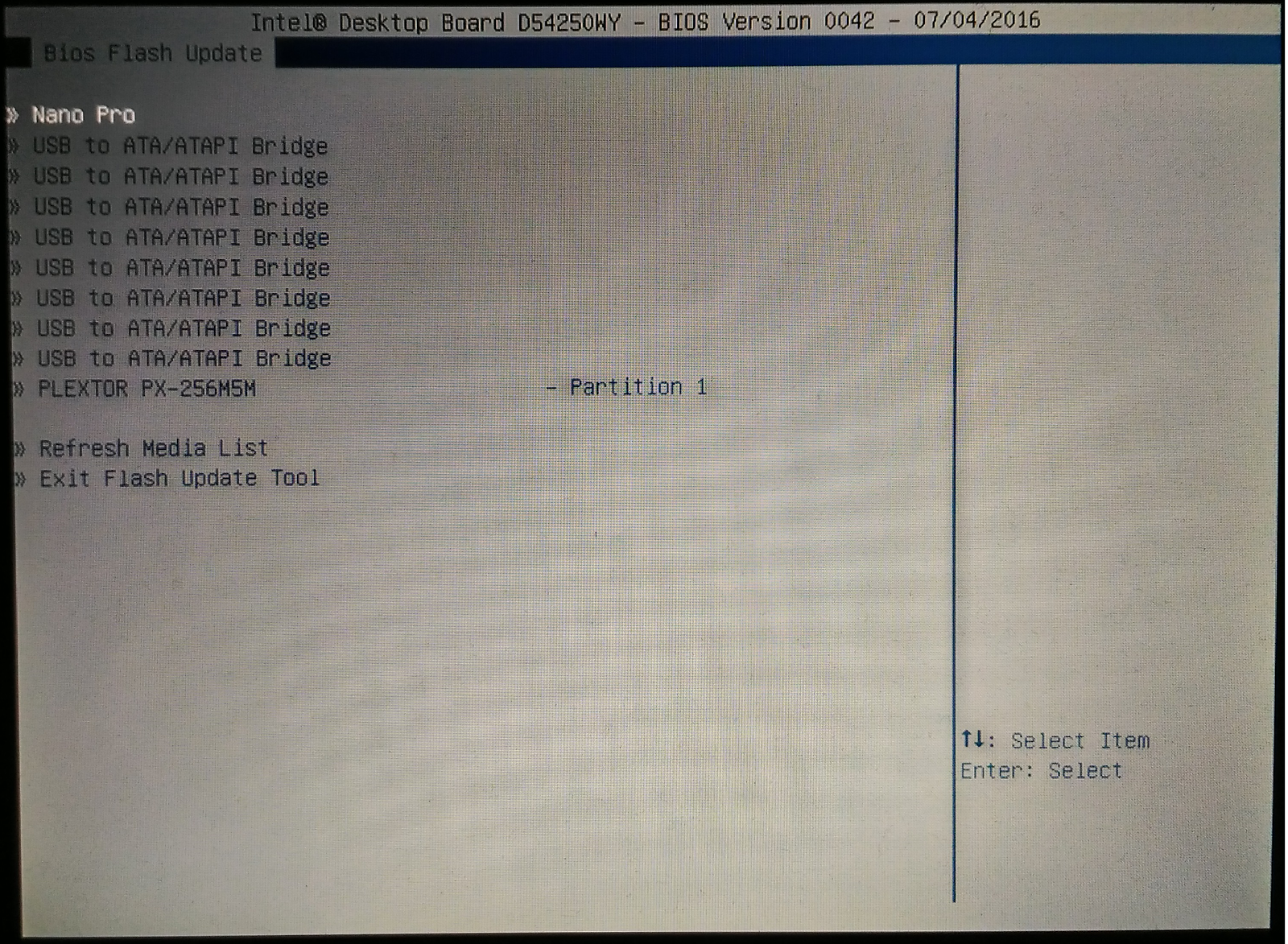 ばぐぶろぐ: 【NUC】ESXiマシンでIntel bios update(F7使用)