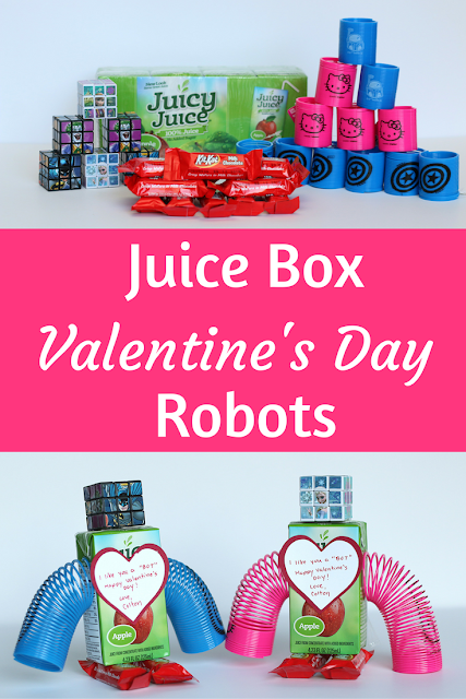 Juice Box Valentine's Day Robot