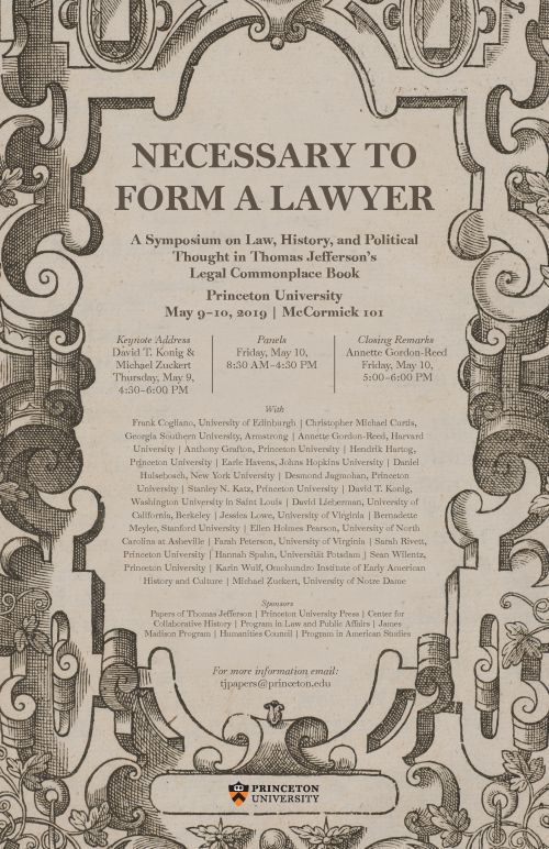 Legal History Blog: A Symposium on Jefferson's Legal Commonplace Book