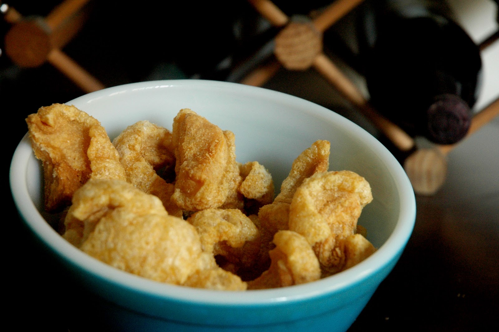 DUDE FOR FOOD: Chicharon, a cold bottle of Sparkling Apple Juice, and ...