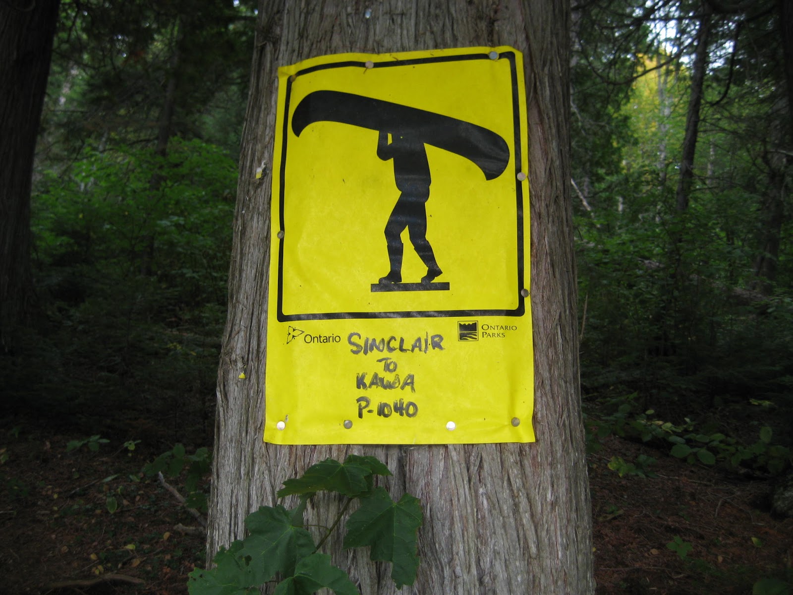 Cici Canoe: Picture Post: Portage signs from Kiosk Lake trip