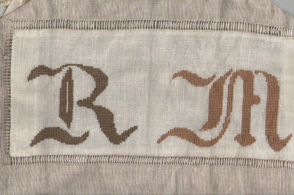 Linge ancien: Iniciales con gráficos del Taller de lino