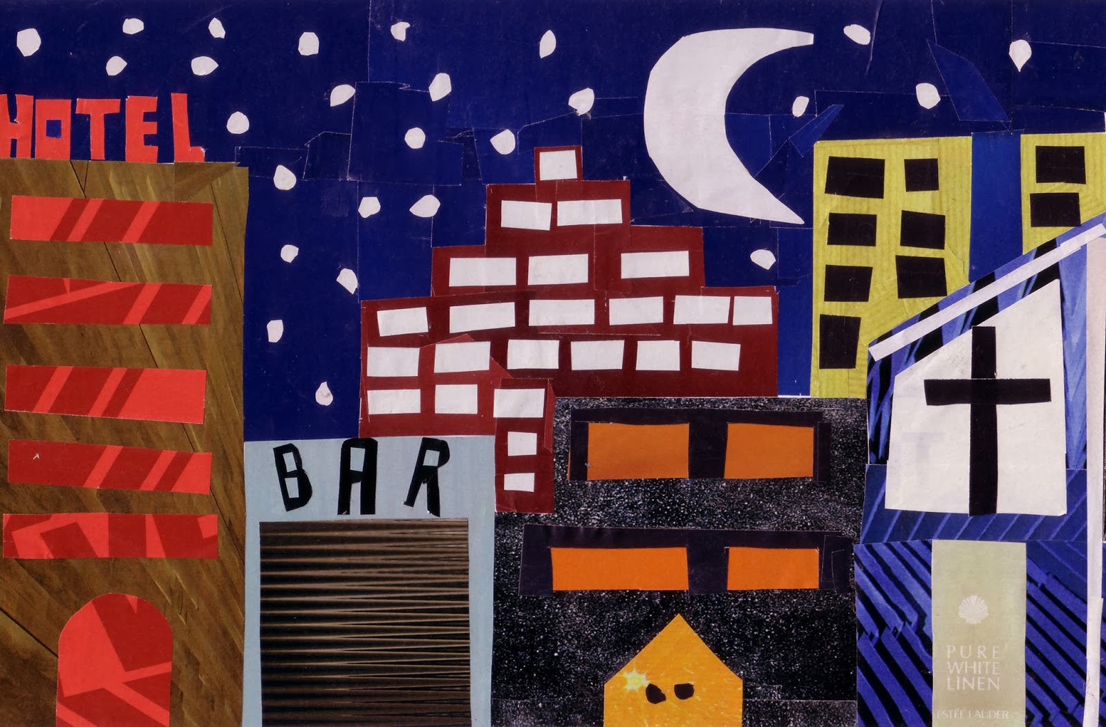 Dibujo I.E.S. Valle Inclán: Collage: Paisaje urbano