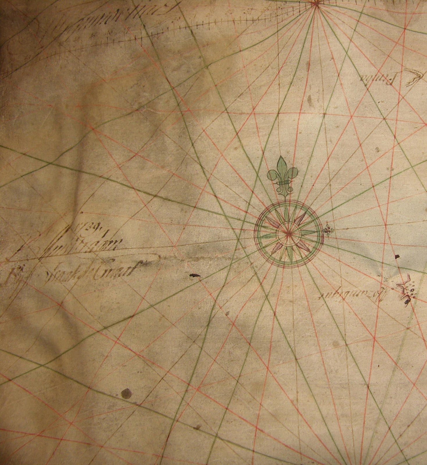 An Original Manuscript Map on Vellum of the Indian Ocean Showing the ...