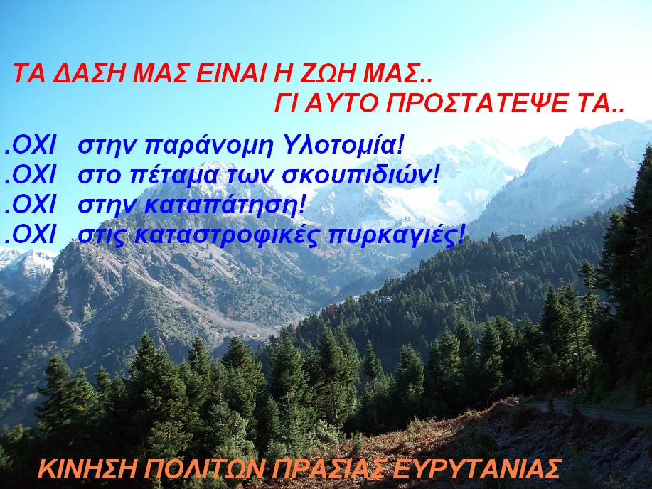 ΠΕΡΙΒΑΛΛΟΝ ΥΓΕΙΑ ΟΙΚΟΛΟΓΙΑ: Η προστασία του δάσους μας αφορά όλους μας..