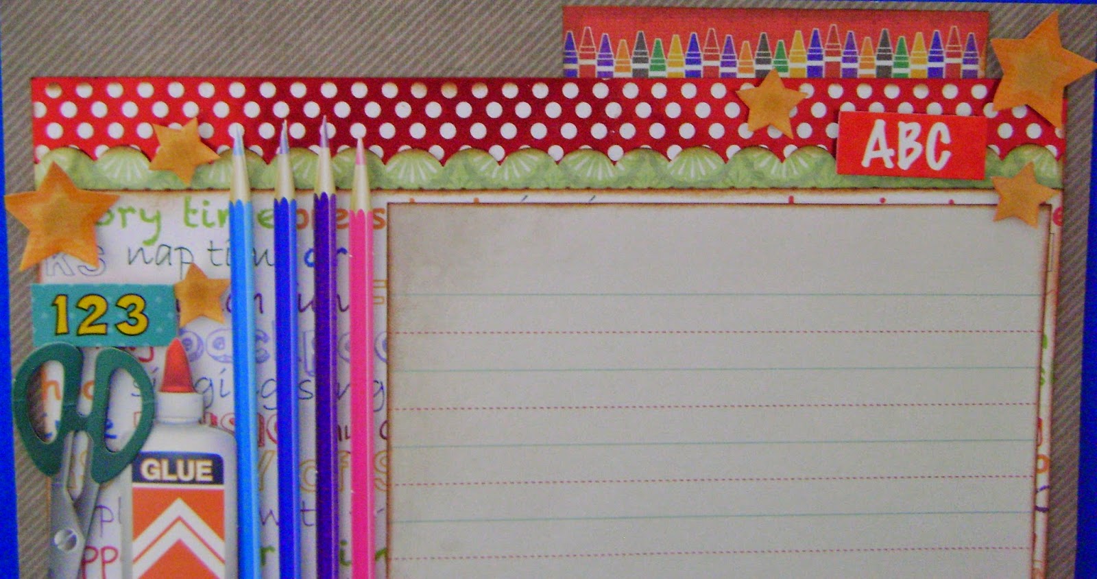 Preschool Scrapbook Layout (Girl)