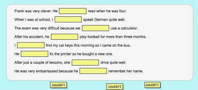 Aprendemos 4º Primaria: Could or Couldn't?