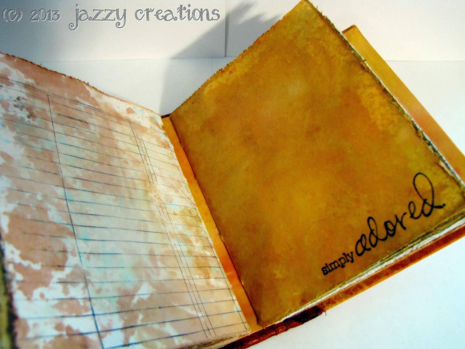 Jazzy Creations...: Small Journal with Vibrant Hand Dyed Pages-Available!