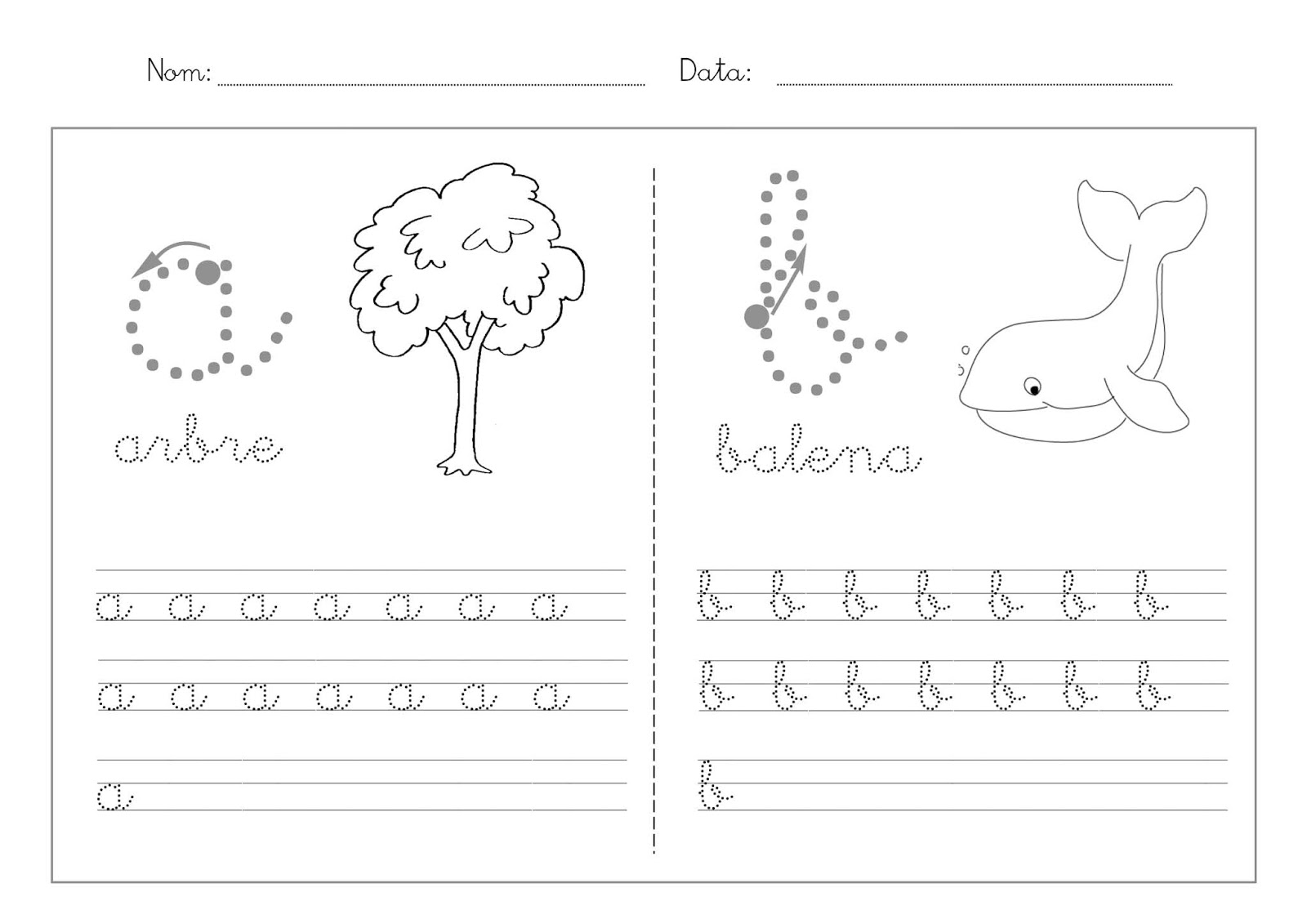 Caligrafia ABC. - Atividades de Caligrafia