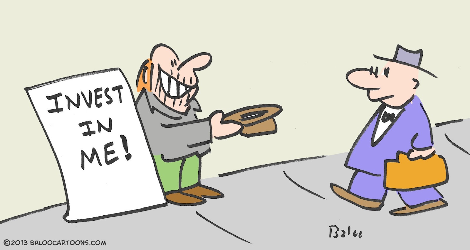 BALOO'S CARTOON BLOG: Panhandler cartoon