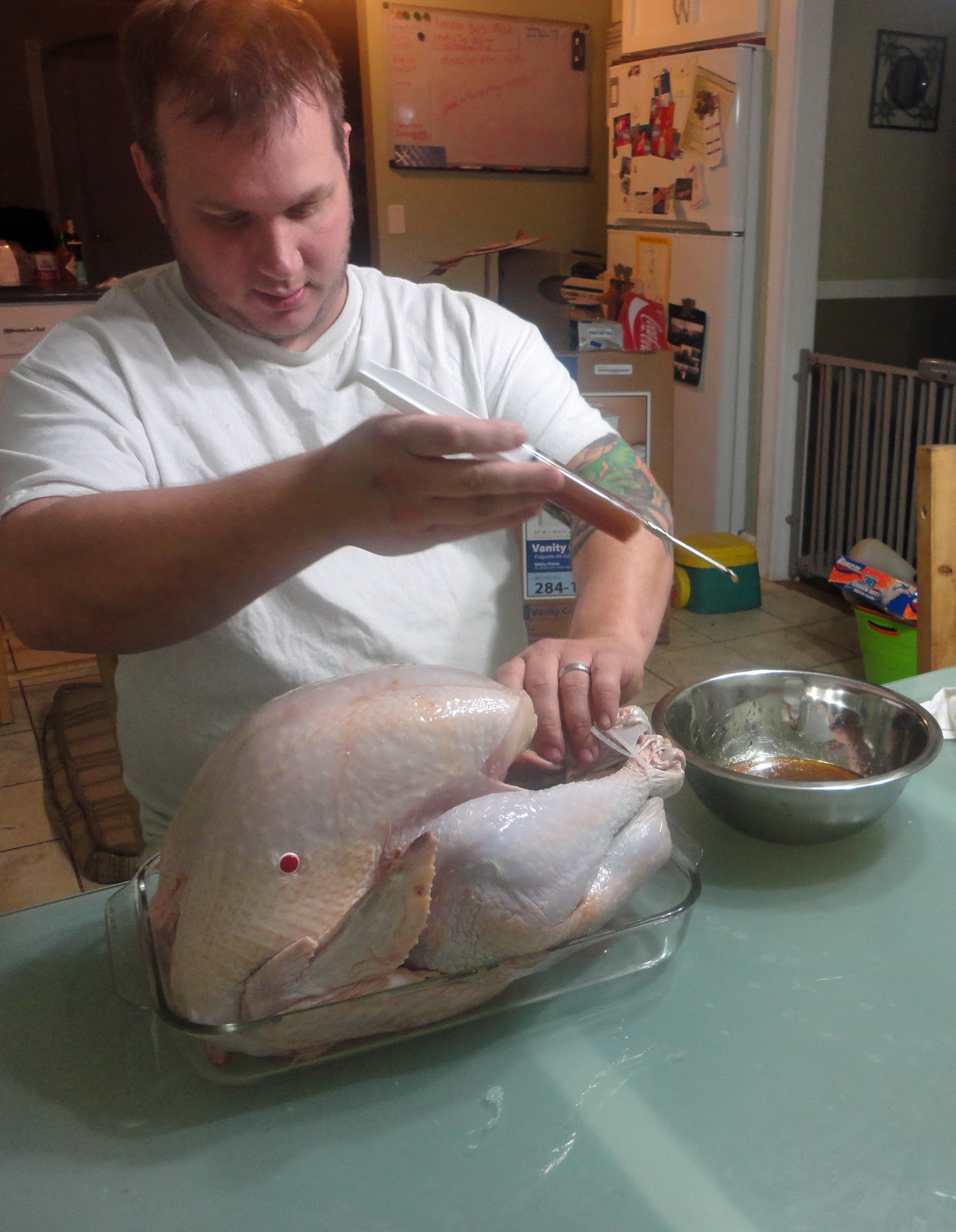 Pleasant Dreams Farm: Poor poor turkey. Thank you for your nourishment.