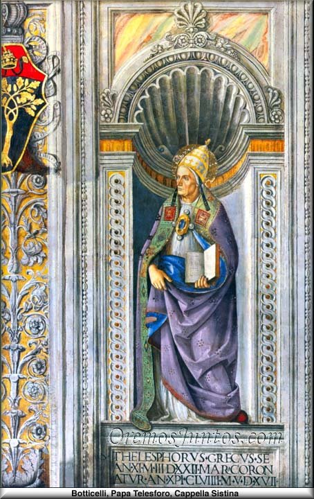Vidas Santas: San Telésforo, Papa y Mártir