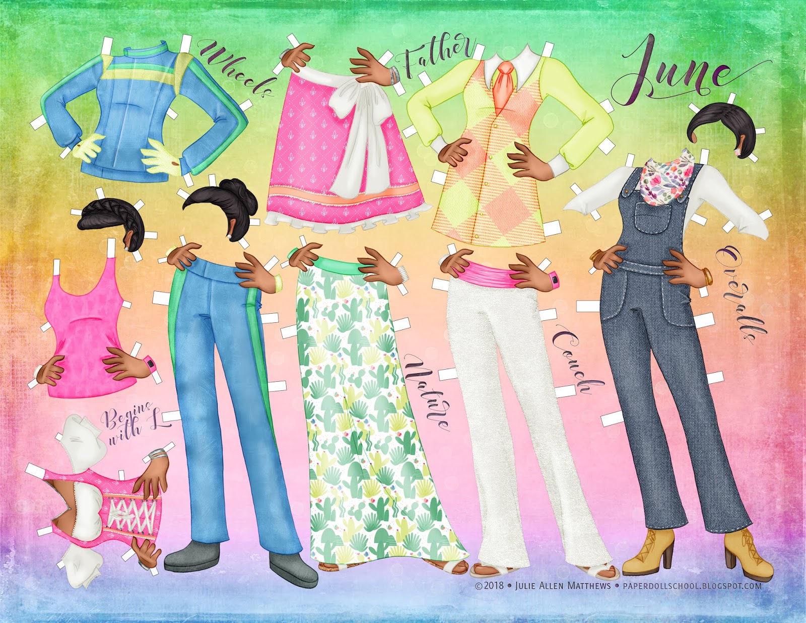 Paper Doll School: June Paper Doll - Set 3