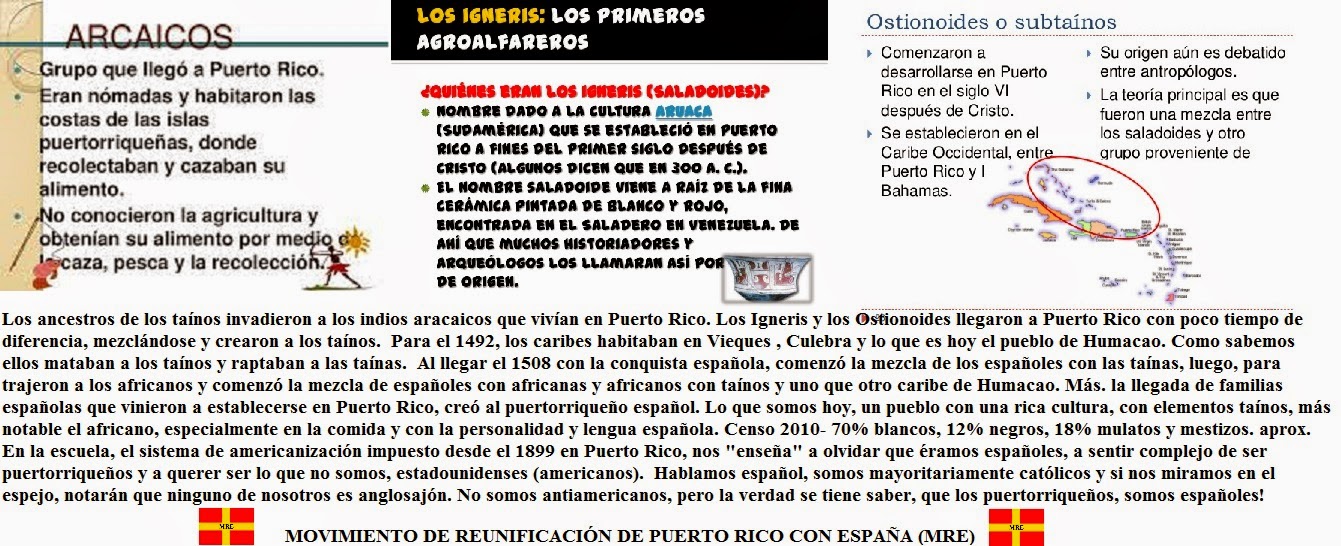 Movimiento de Reunificación de Puerto Rico y España: LOS INDIOS TAÍNOS ...