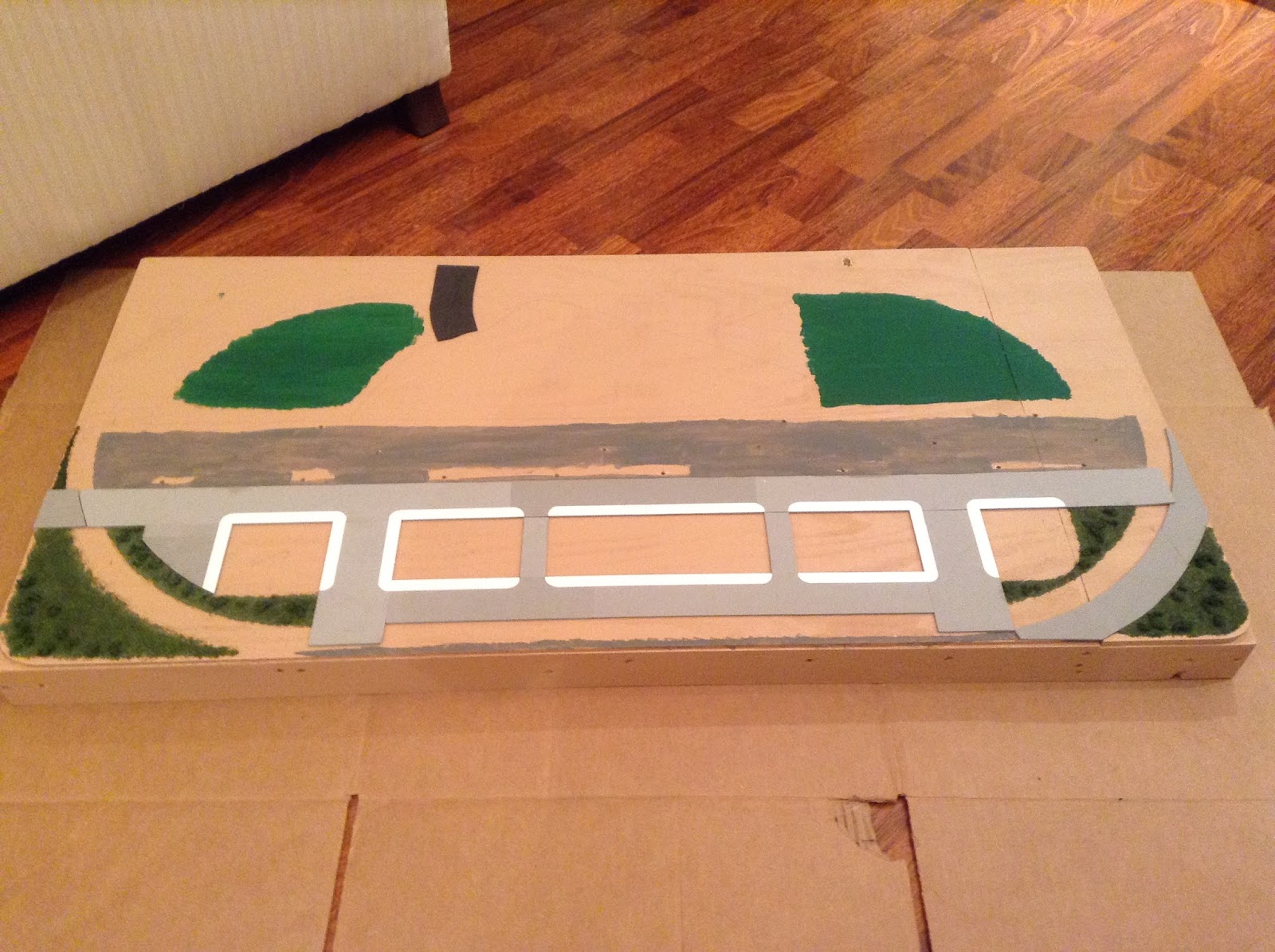 N-scale Shinkansen Layout: City Streets and Sidewalks