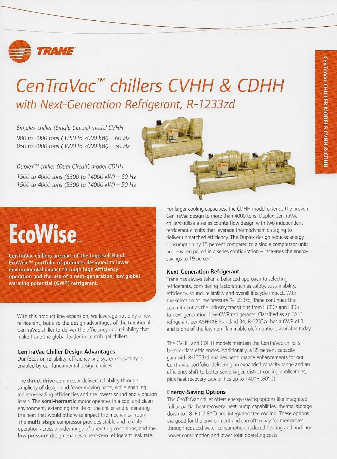 MaximaxSystems.com: TRANE CENTRAVAC CHLLERS