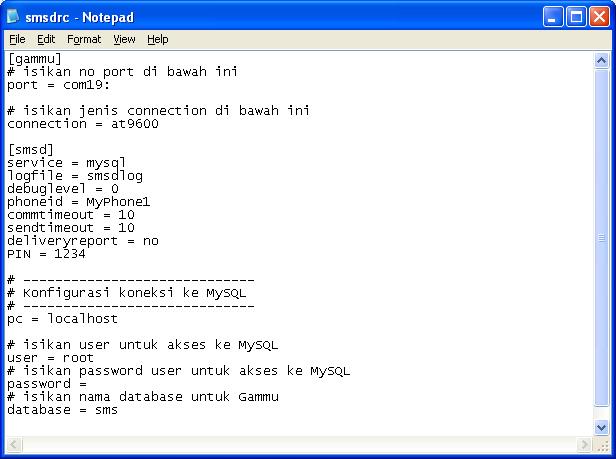 Belajar Untuk Berbagi: Langkah-langkah Setting Gammu