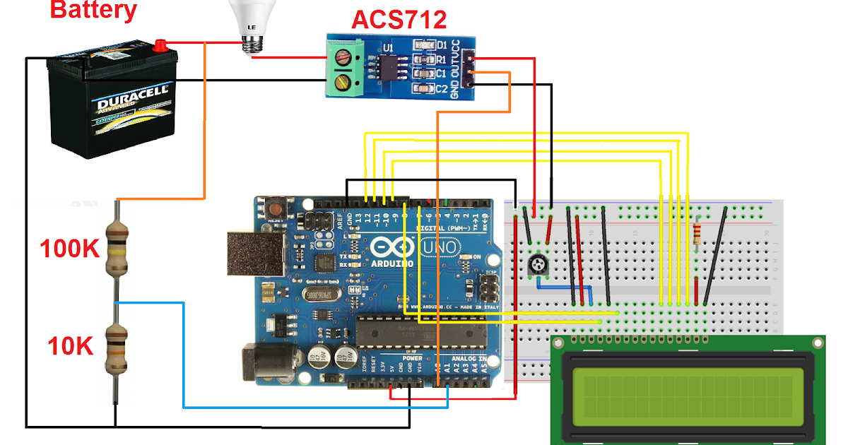 Arduino Dc Current And Voltage Meter With Lcd ~ Simple Projects