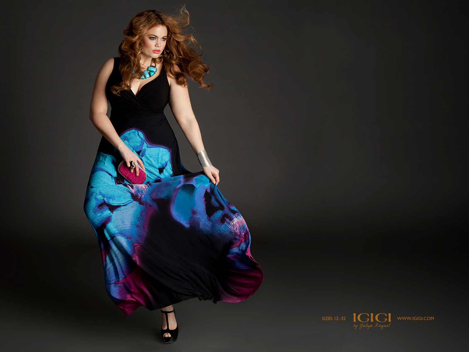 IGIGI By Yuliya Raquel Phyllis Maxi Dress US 12 UK 16 - Curvy Wordy