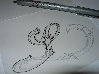 A Place To Flourish: Leaf Script - Calligraphy Flourish Friday