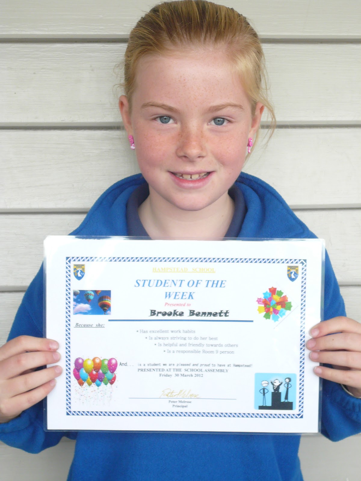 Room 9 Hampstead School: Assembly Certificates