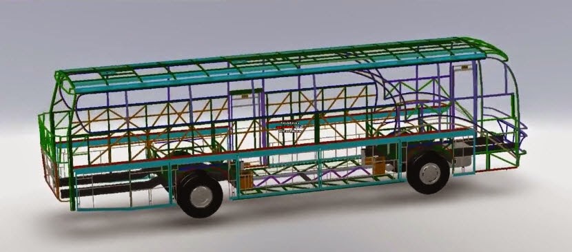 SOLID WORKS BUS STRUCTURE DESIGN ANIMATION - SolidWorks Share