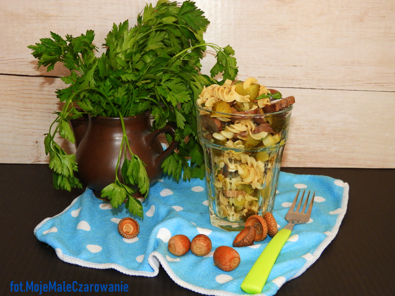 Makaronowa sałatka z cynadrami i ogórkiem - Moje Małe Czarowanie ...
