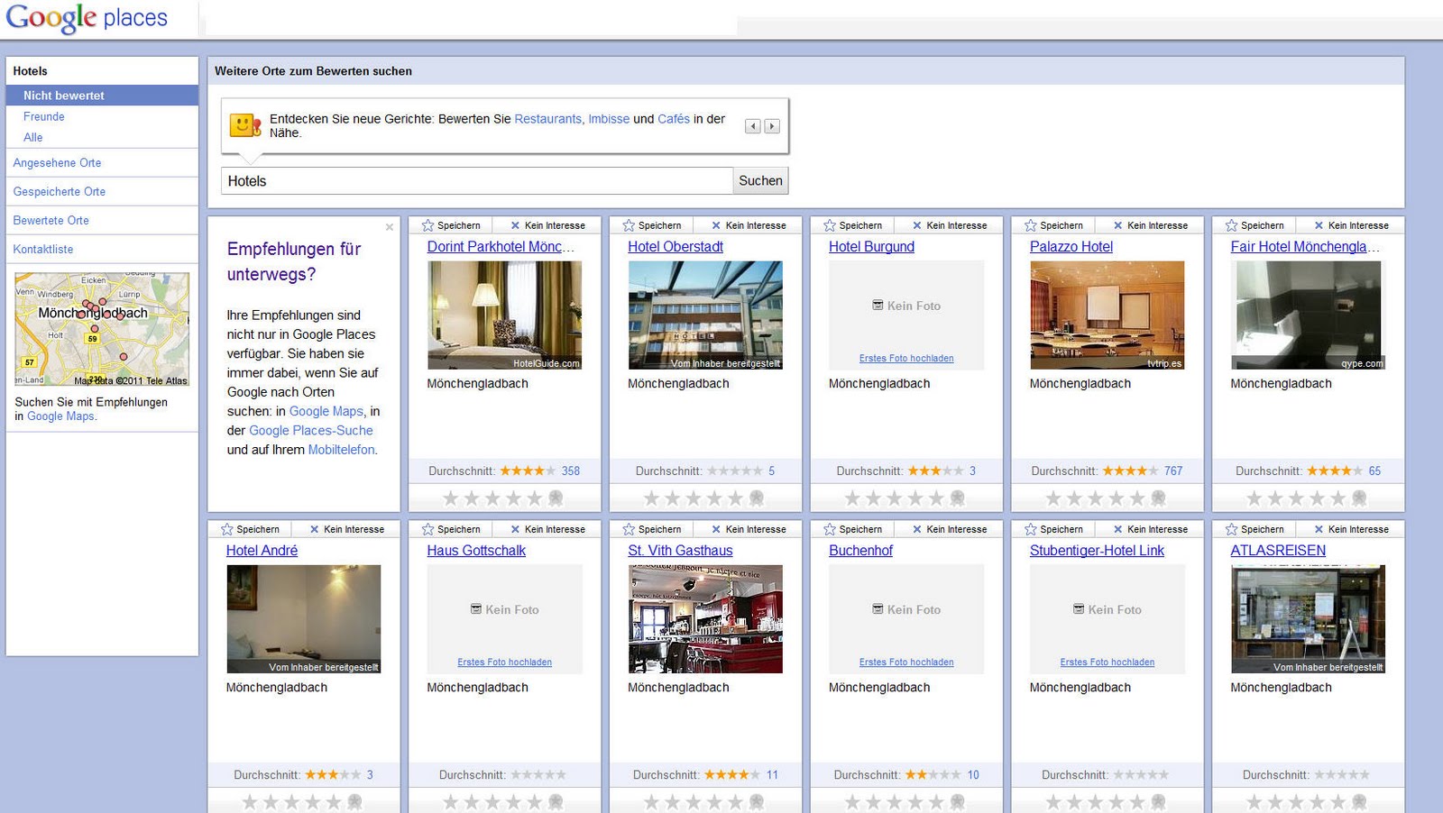 Deutschlandkarte blog: Google places - Locations auf der ganzen Welt finden