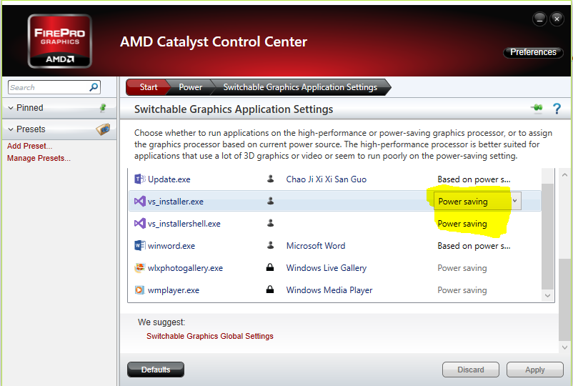 Visual Studio installer shows blank screen