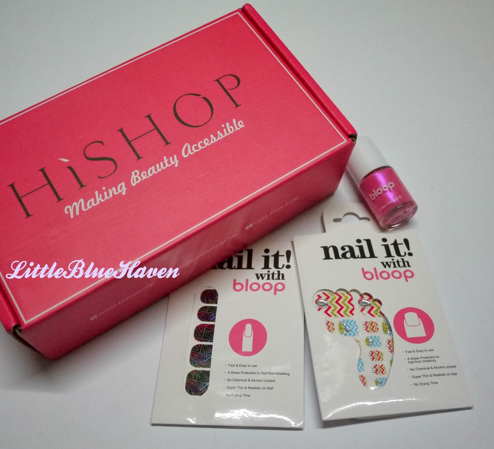 Bloop party nails - Nail Polish and Nail it Strip review x Hishop ~ Little Blue Haven