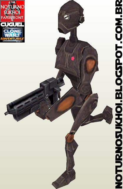 Noturno Sukhoi: Star Wars BX- Droid Commando_Papercraft