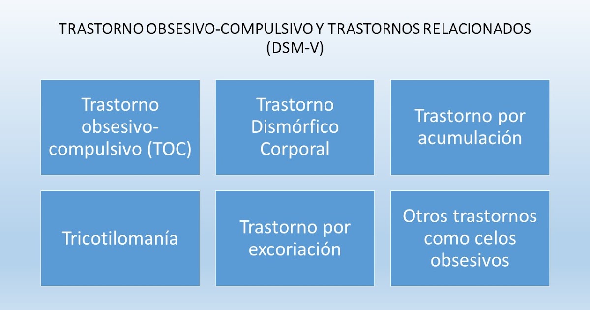 TRASTORNO OBSESIVO COMPULSIVO: NUEVA CLASIFICACIÓN DIAGNOSTICA DEL TOC ...