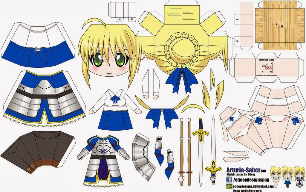 Papercraft Chibi Character Anime - Paper Replica