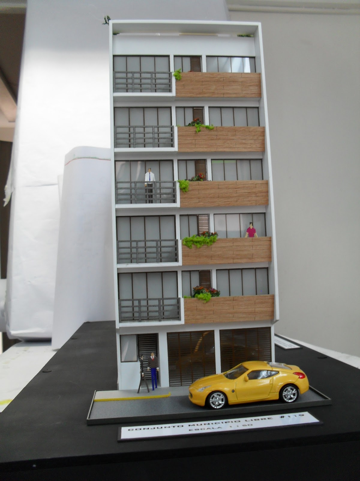 Maqueta de Edificio de Departamentos | Maquetas de edificios, Edificios de departamentos ...