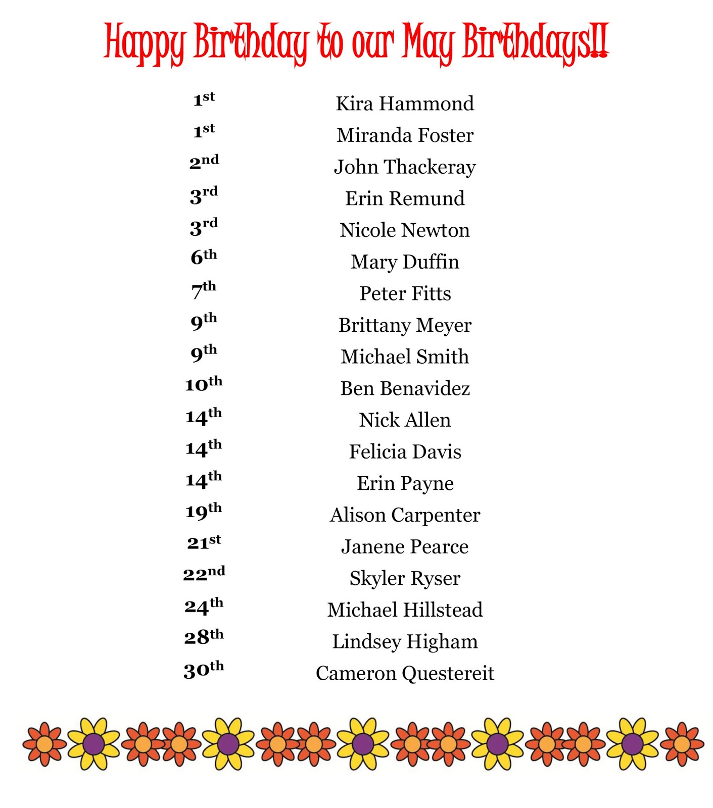 Crescent View YSA: May