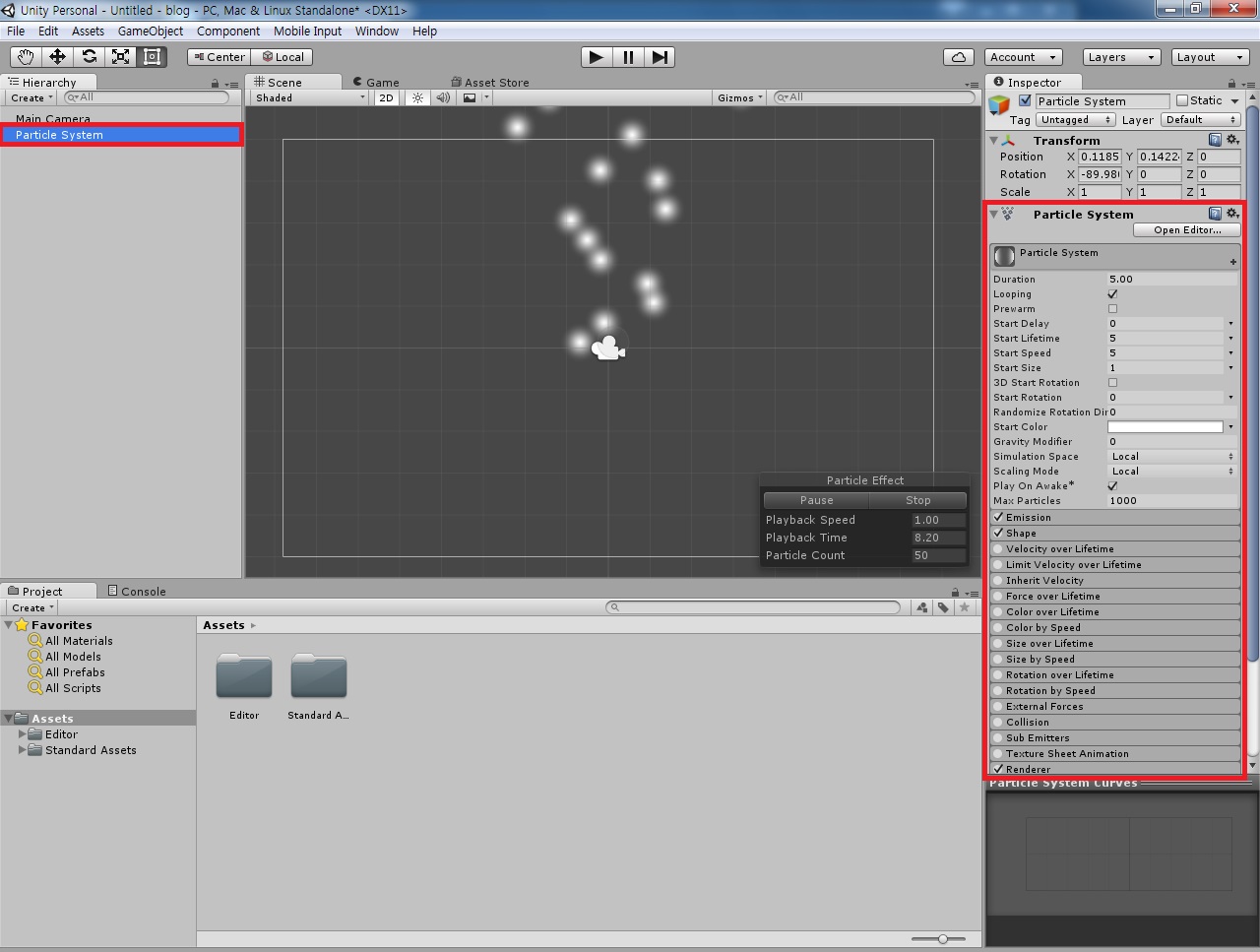 YAMIYAMI: Unity Particle System 이용하기