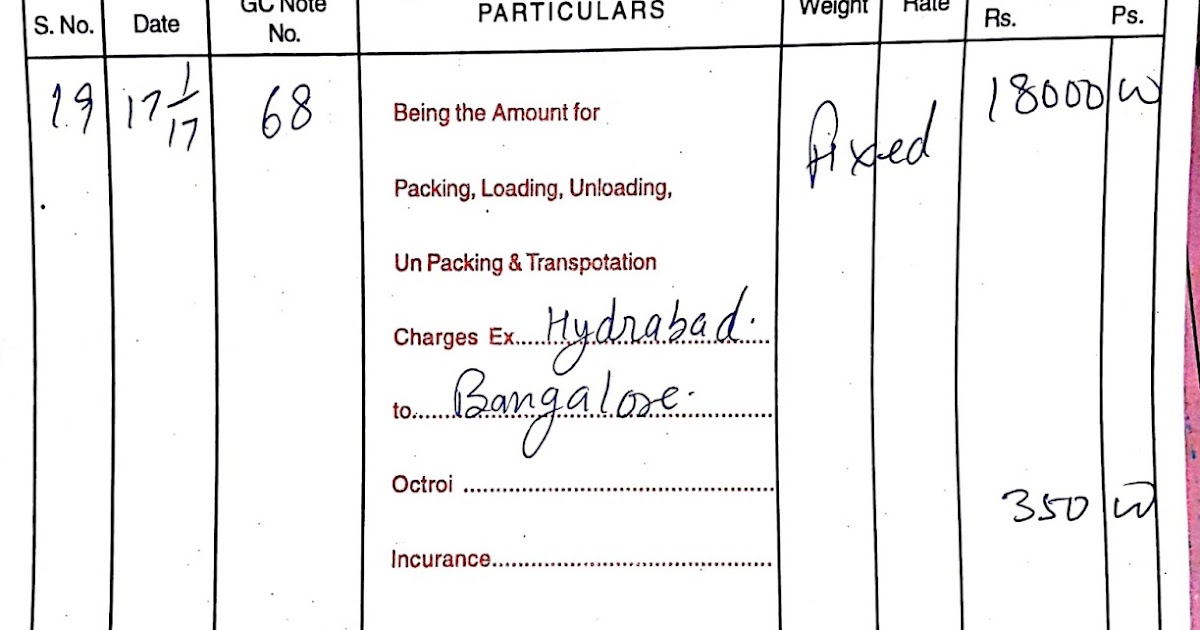 Packers And Movers Bill For Claim In Hyderabad | Relocation Bill For ...