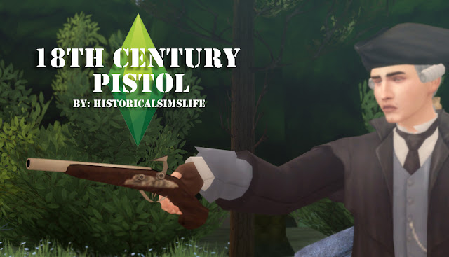 TS4: 18th century pistol (accessory) | History Lover's Sims Blog