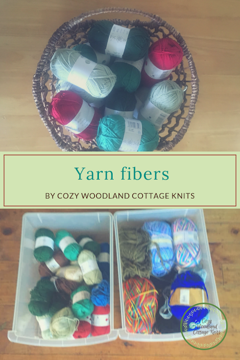Cozy Woodland Cottage Knits: 3 different types of yarn fibers